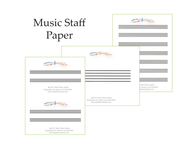 Music Staff Paper - Piano Heroes | Piano Teaching Resources