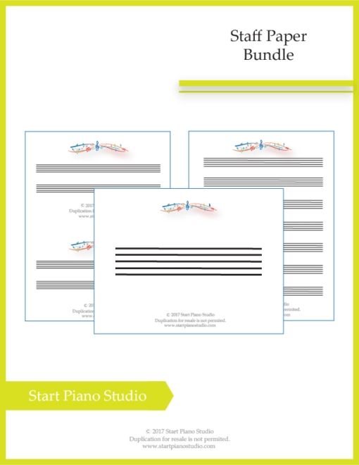 Staff Paper Bundle - Piano Heroes | Piano Teaching Resources
