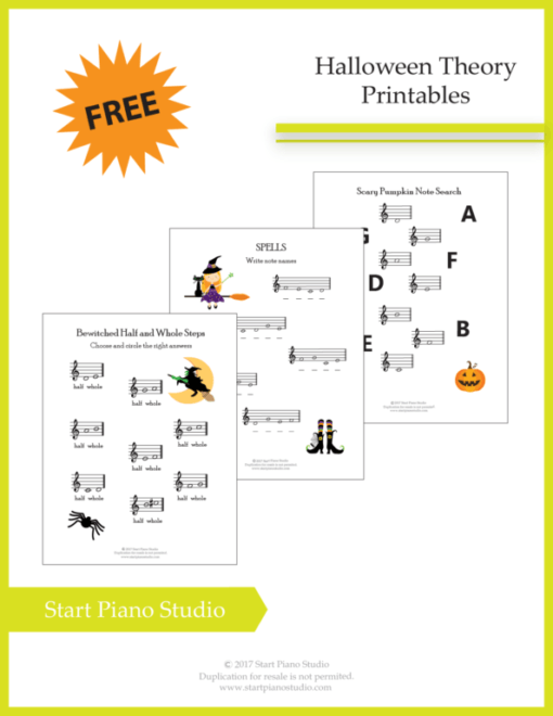 Halloween Theory Printables - Piano Heroes | Piano Teaching Resources