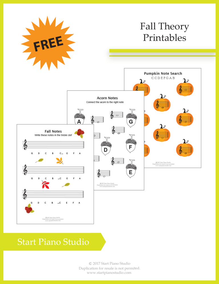 Halloween Theory Printables - Piano Heroes