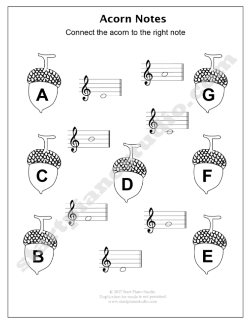 Fall Theory Printables - Piano Heroes | Piano Teaching Resources