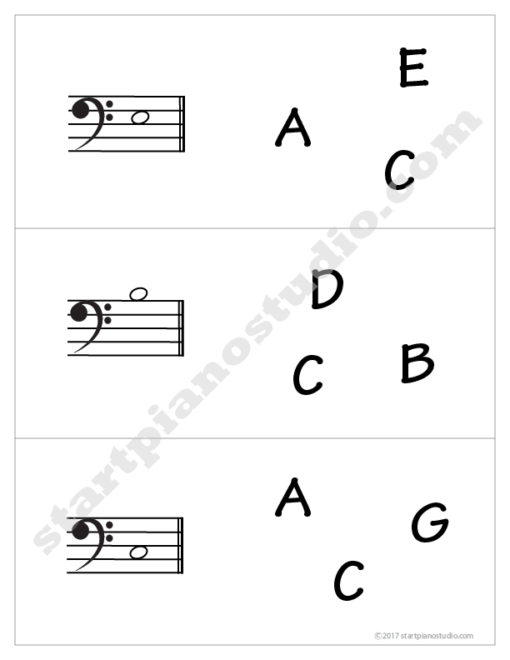 Note Matching Treble Clef and Bass Clef Cards - Piano Heroes | Piano ...
