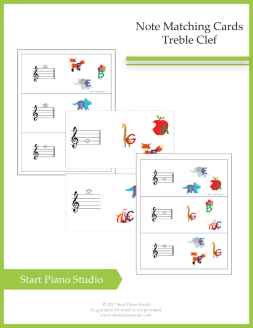 Superhero Treble Note Clip Cards - Piano Heroes