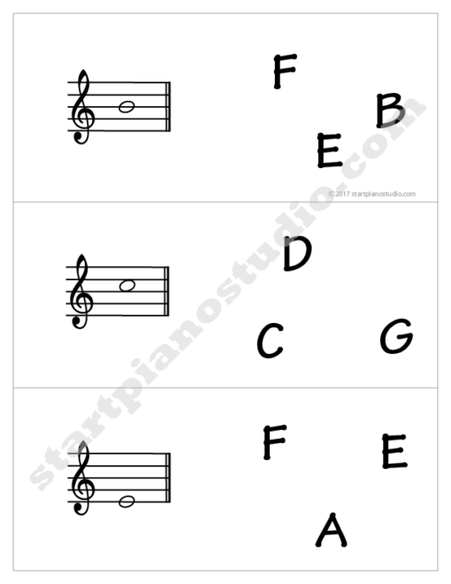 Note Matching Treble Clef and Bass Clef Cards - Piano Heroes | Piano ...