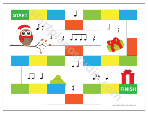 Holiday Rhythm Race (Level 3) - Piano Heroes | Piano Teaching Resources