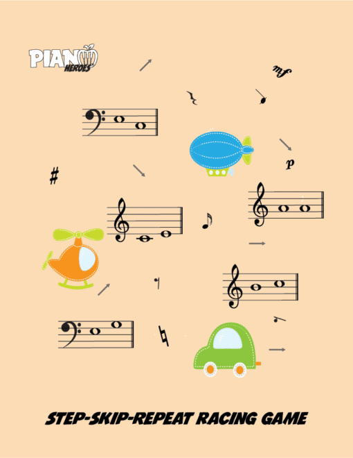 Step Skip Repeat Reinforcing Pre-intervalic Music Reading - Piano Heroes