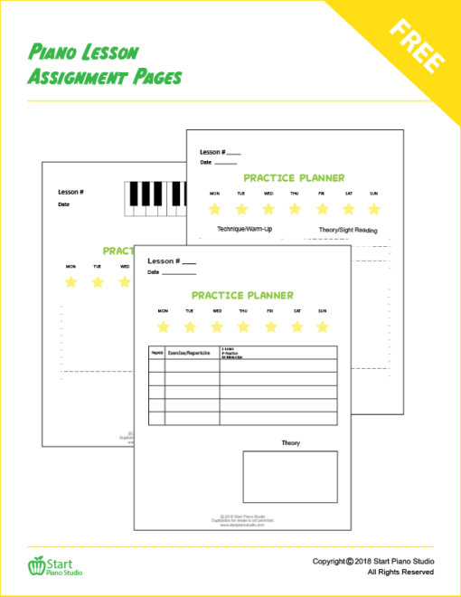 Everyday Practice Assignment Sheets - Piano Heroes | Piano Teaching ...