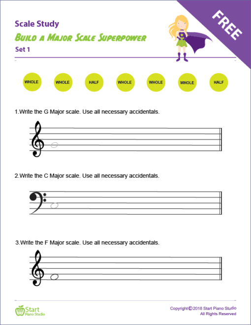 Scale Readiness Practice Cards (RCM Piano Level 3) - Piano Heroes ...