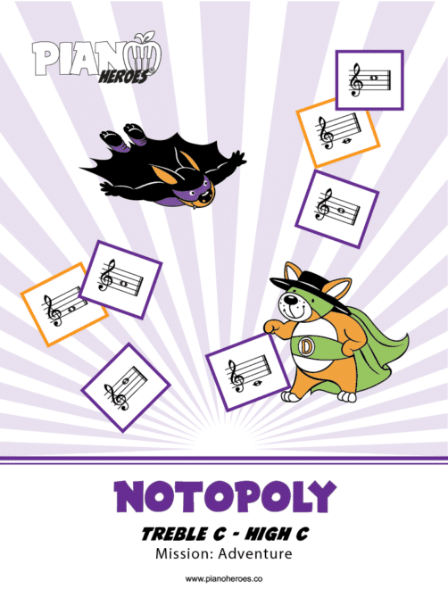Notopoly (Treble C - High C) - Mission Adventure - Piano Heroes