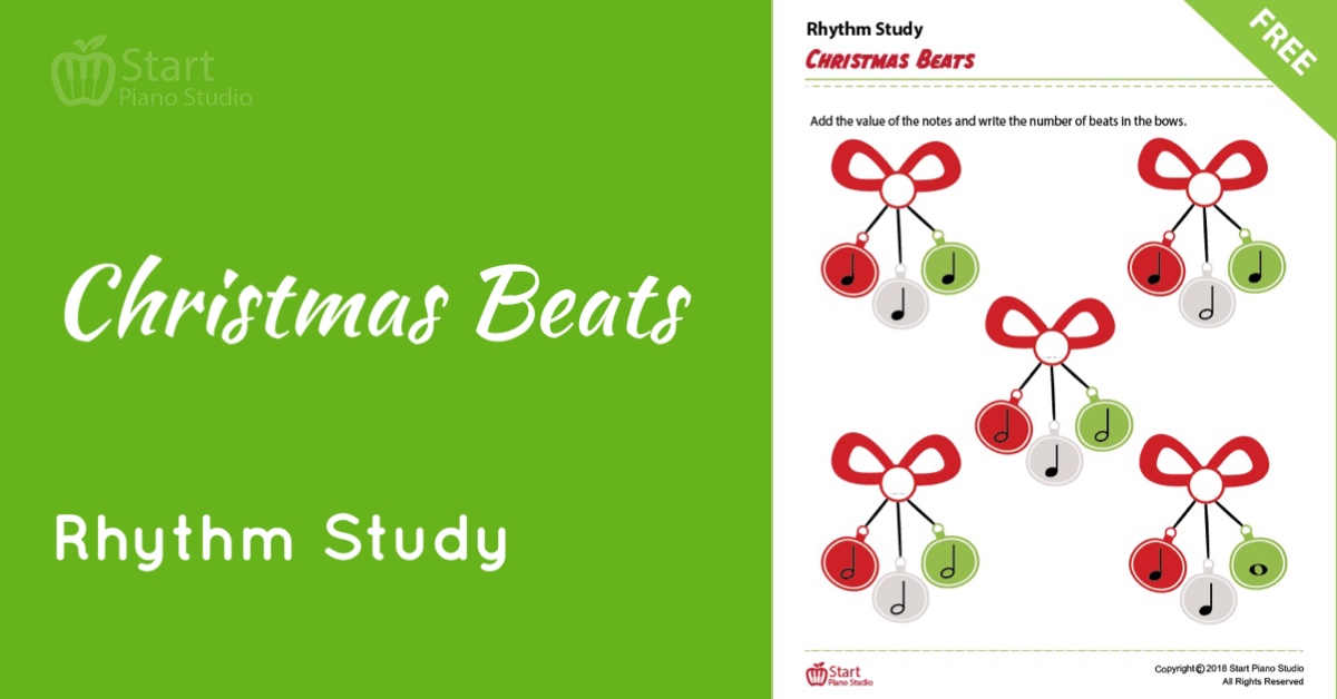 Christmas Beats Rhythm Study - Piano Heroes | Piano Teaching Resources