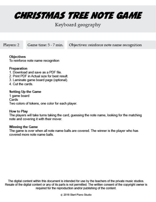 Christmas Tree Treble Note Game (Mission Adventure) - Piano Heroes