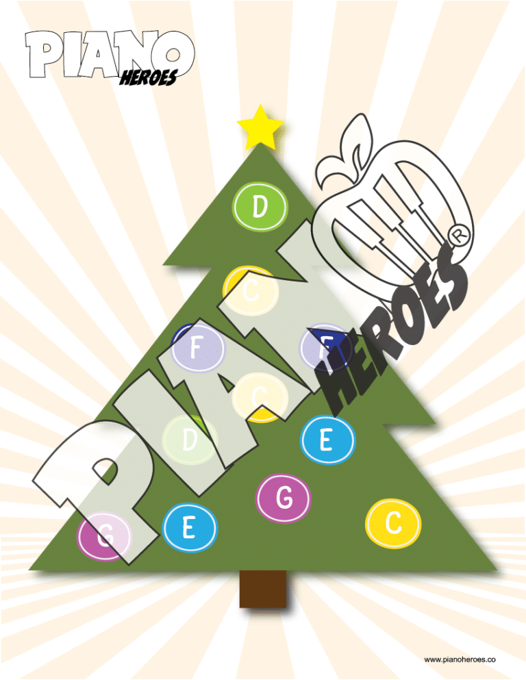 Christmas Tree Treble Note Game (Mission Adventure) - Piano Heroes