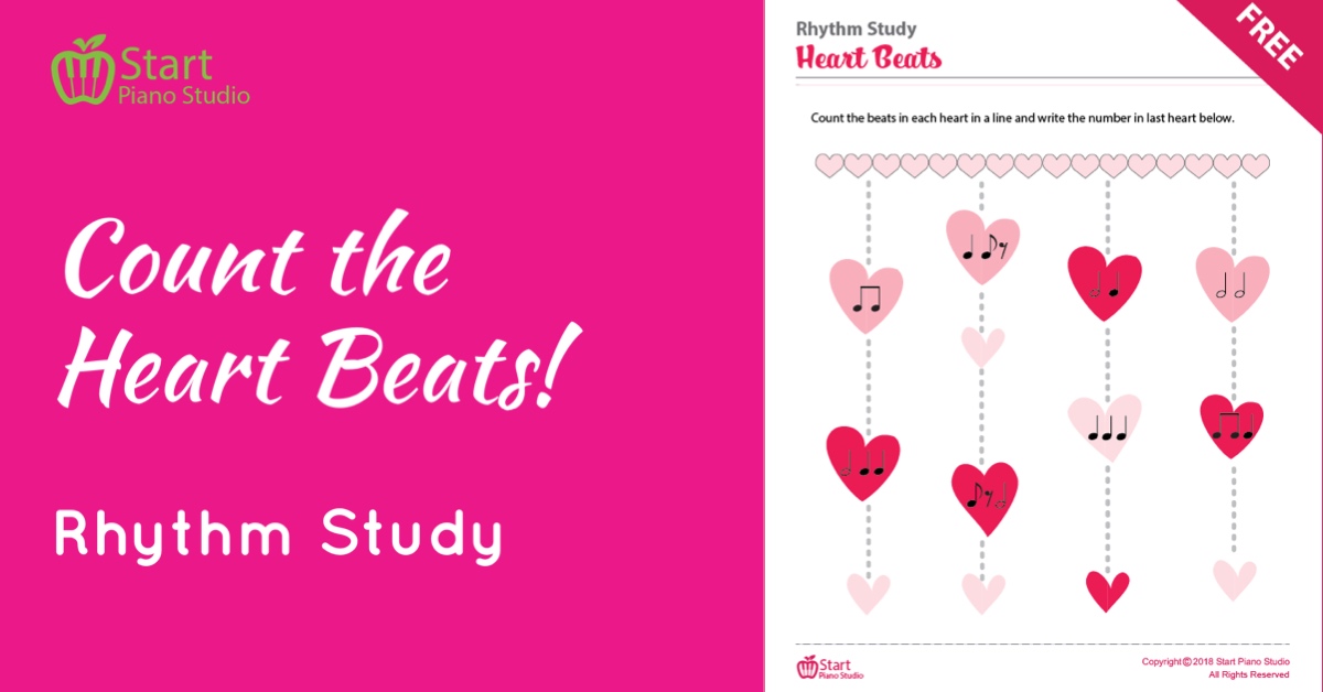Heart Beats Rhythm Study - Piano Heroes | Piano Teaching Resources