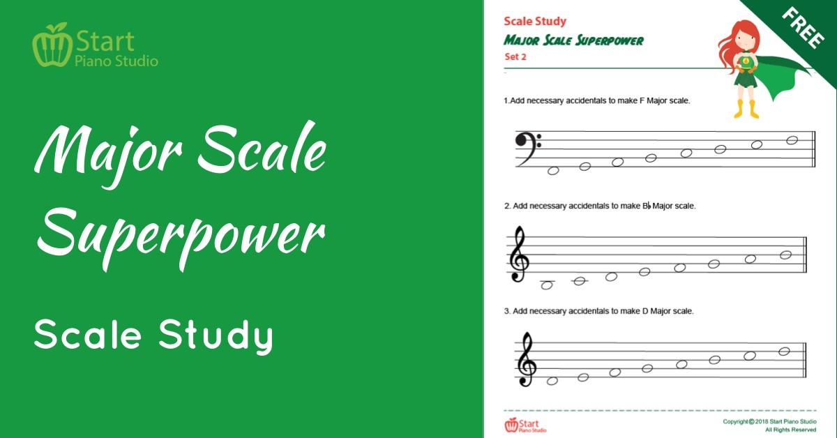 Major Scale Superpower Scale Study (2) - Piano Heroes | Piano Teaching ...