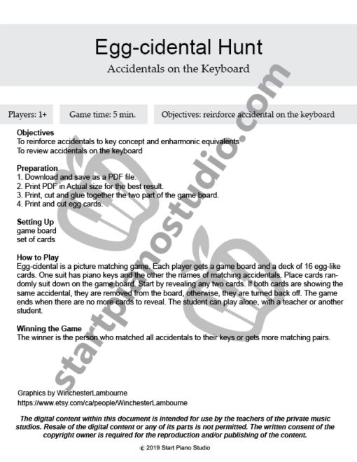 Egg-cidental Hunt - Piano Heroes | Piano Teaching Resources