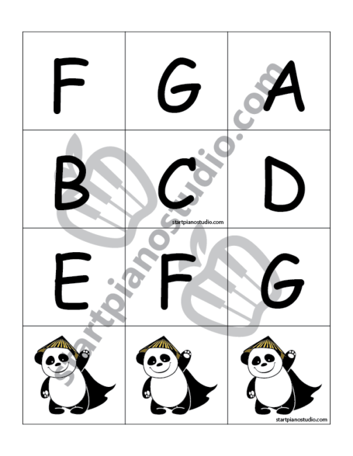 Alphabet Animal Bingo - Mission Start - Piano Heroes | Piano Teaching ...