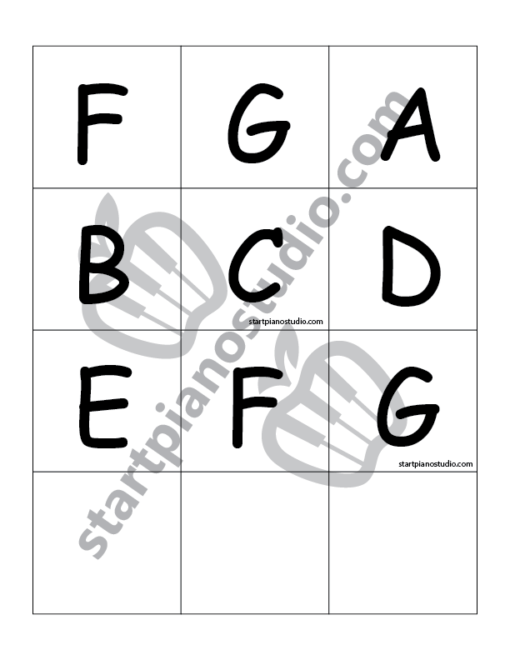 Alphabet Key Bingo - Mission Start - Piano Heroes | Piano Teaching ...