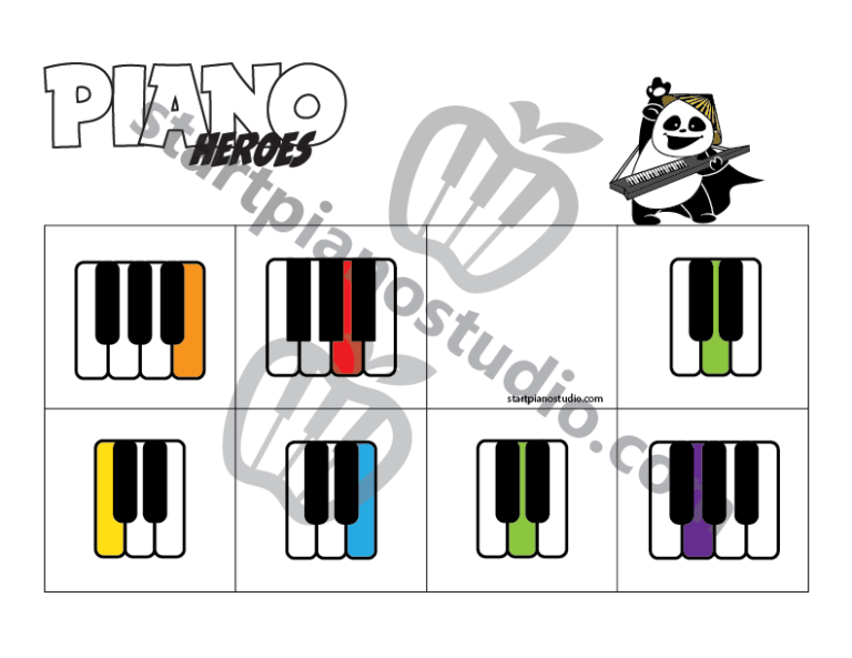 Alphabet Key Bingo - Mission Start - Piano Heroes | Piano Teaching ...