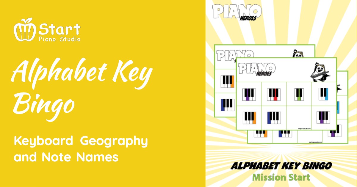 Alphabet Key Bingo - Mission Start - Piano Heroes | Piano Teaching ...