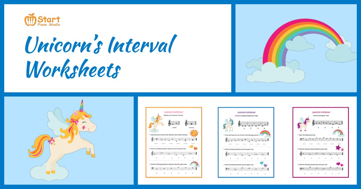 Bring Fun to the Studio with Unicorn's Interval Worksheets - Piano ...