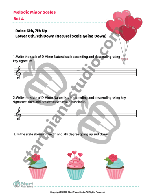 Major and Minor Scale Worksheets - Piano Heroes | Piano Teaching Resources