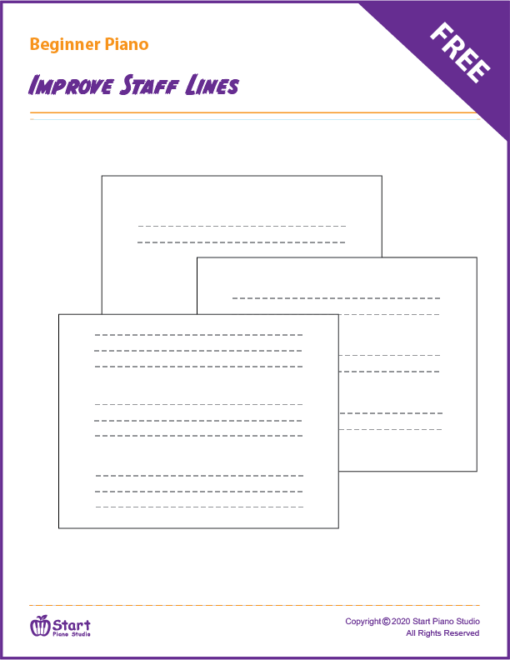 Printable Improv Staff Lines - Piano Heroes | Piano Teaching Resources