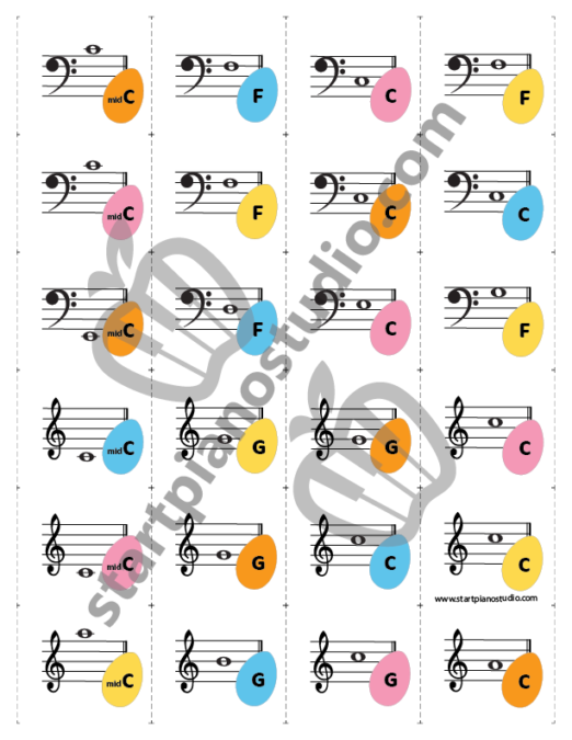 Landmark Egg Hunt - Piano Heroes | Piano Teaching Resources