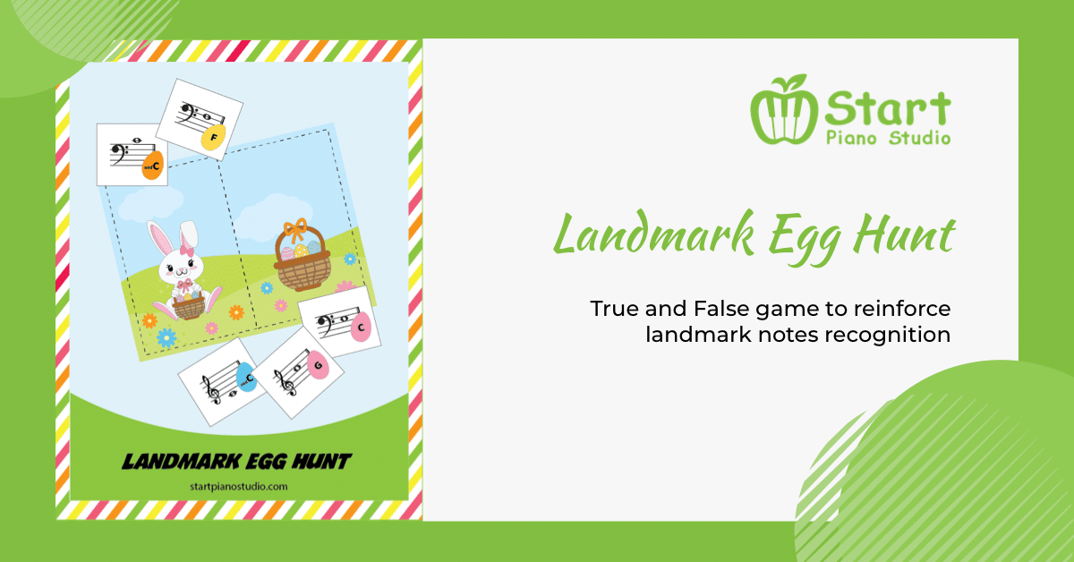 Landmark Egg Hunt - Piano Heroes | Piano Teaching Resources
