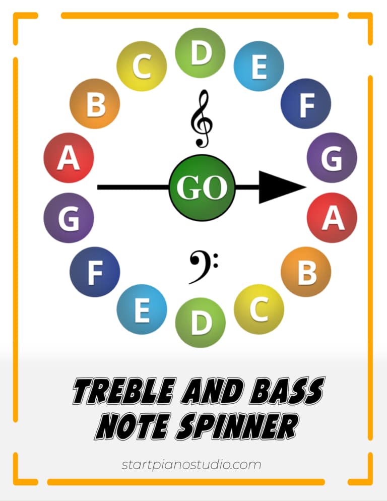 Treble Bass Note Spinner - Piano Heroes