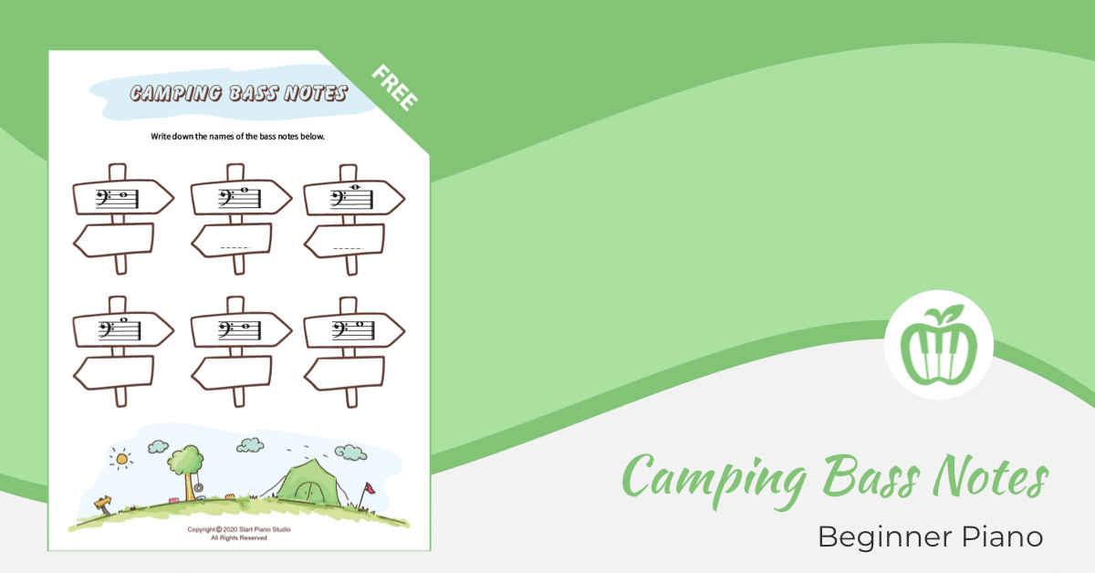Camping Bass Notes - Piano Heroes | Piano Teaching Resources