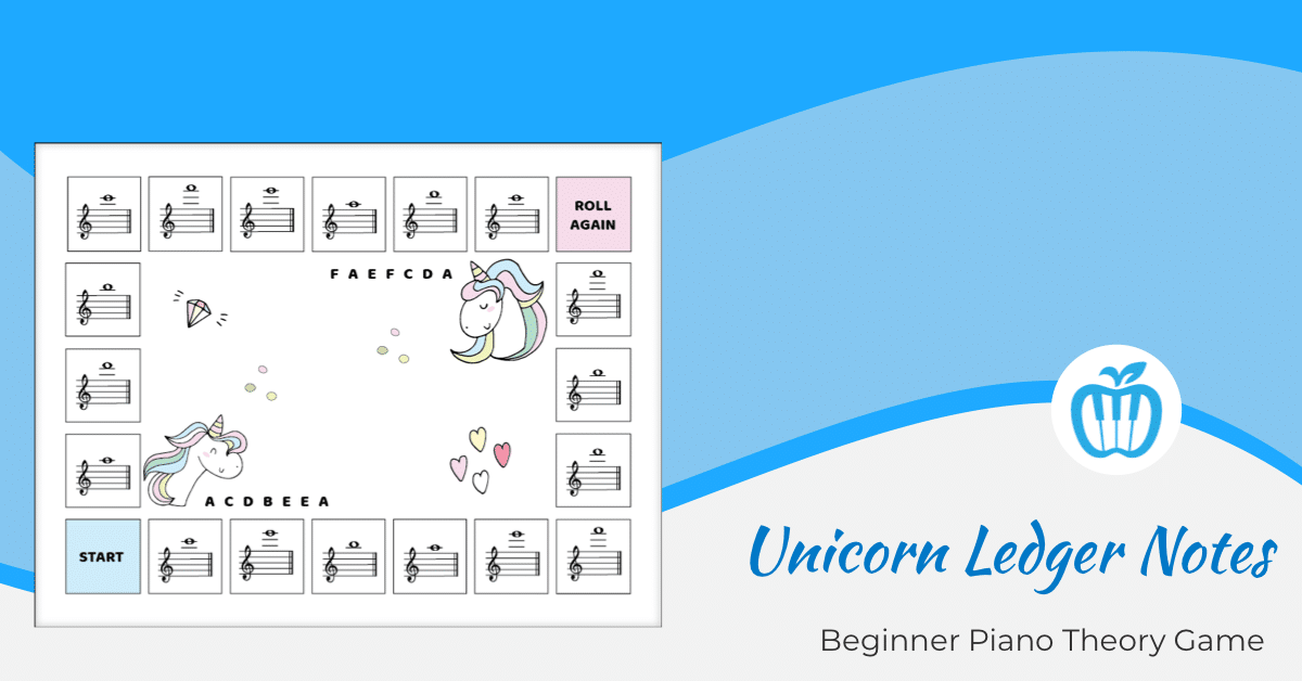 Unicorn Ledger Notes - Piano Heroes | Piano Teaching Resources
