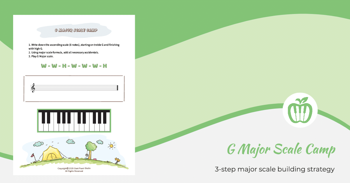 G Major Scale Camp - Piano Heroes | Piano Teaching Resources