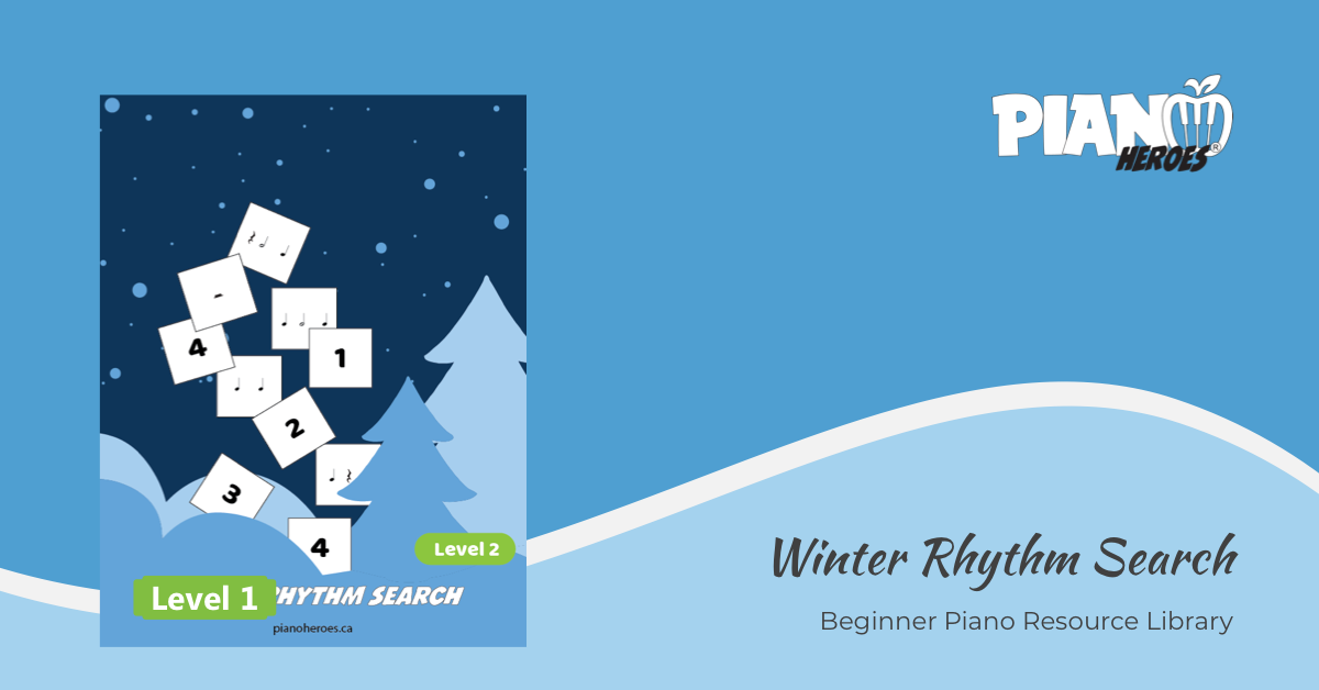Winter Rhythm Search (Level 2) - Piano Heroes | Piano Teaching Resources
