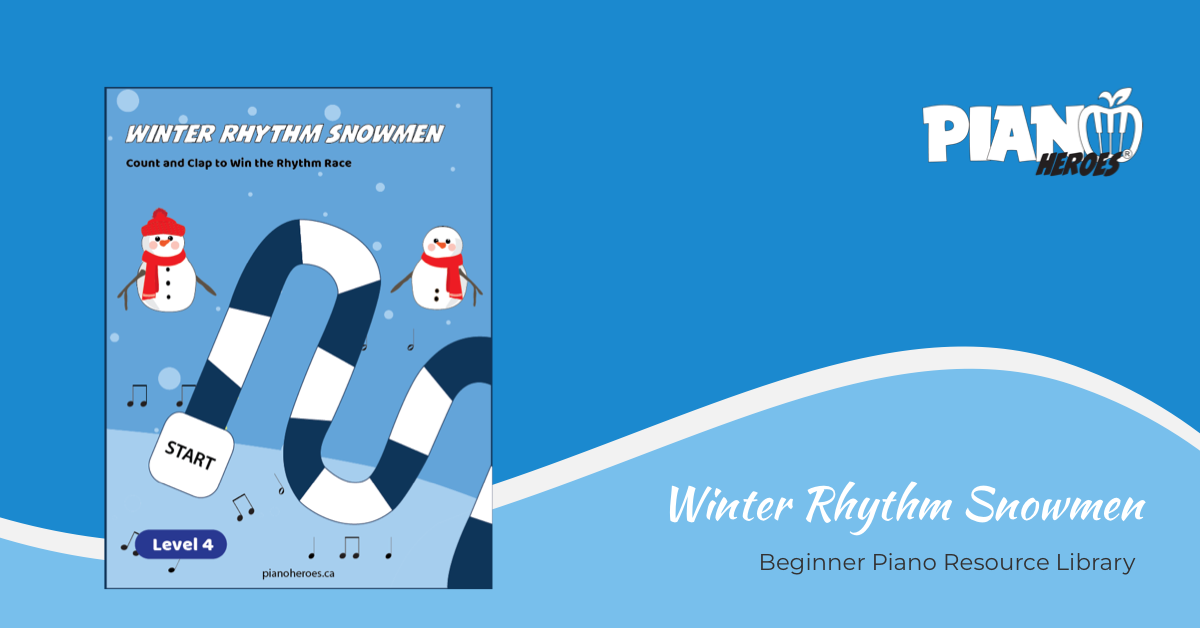 Winter Rhythm Snowmen (Level 4) - Piano Heroes | Piano Teaching Resources
