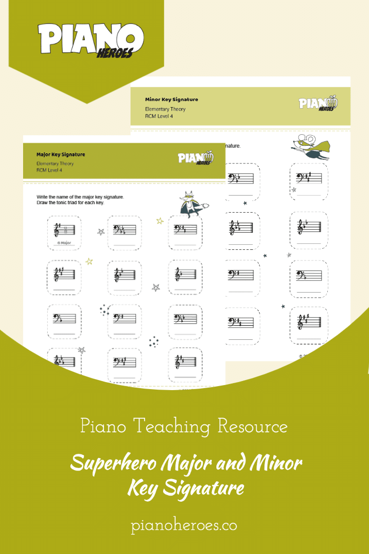 Major and Minor Key Signature Worksheets - Piano Heroes