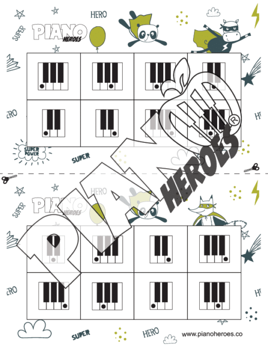 Super animal Musical Alphabet 4-in-row - Piano Heroes