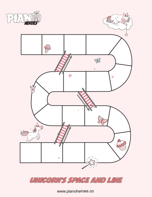 Unicorn’s Line and Space Notes - Piano Heroes