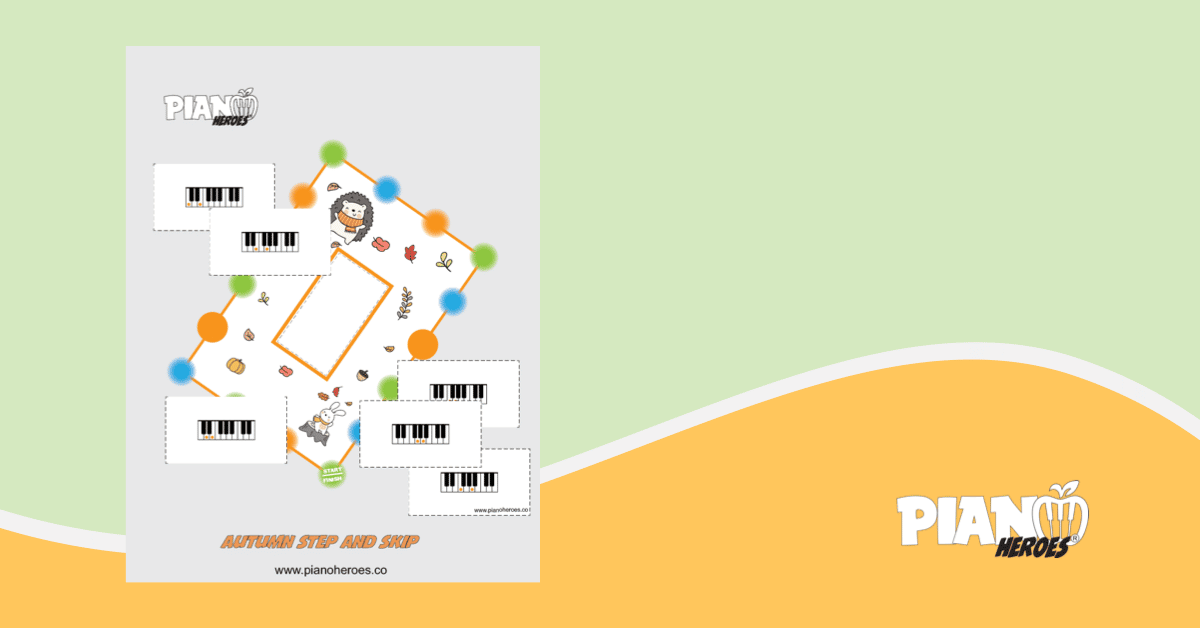 Autumn Step and Skip - Piano Heroes | Piano Teaching Resources