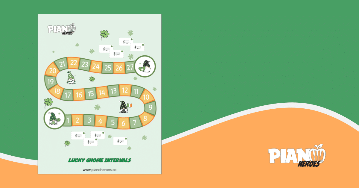 Lucky Gnome Intervals - Piano Heroes | Piano Teaching Resources