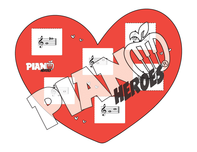 Valentine Interval Bingo - Piano Heroes