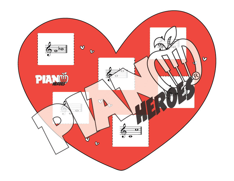 Valentine Interval Bingo - Piano Heroes