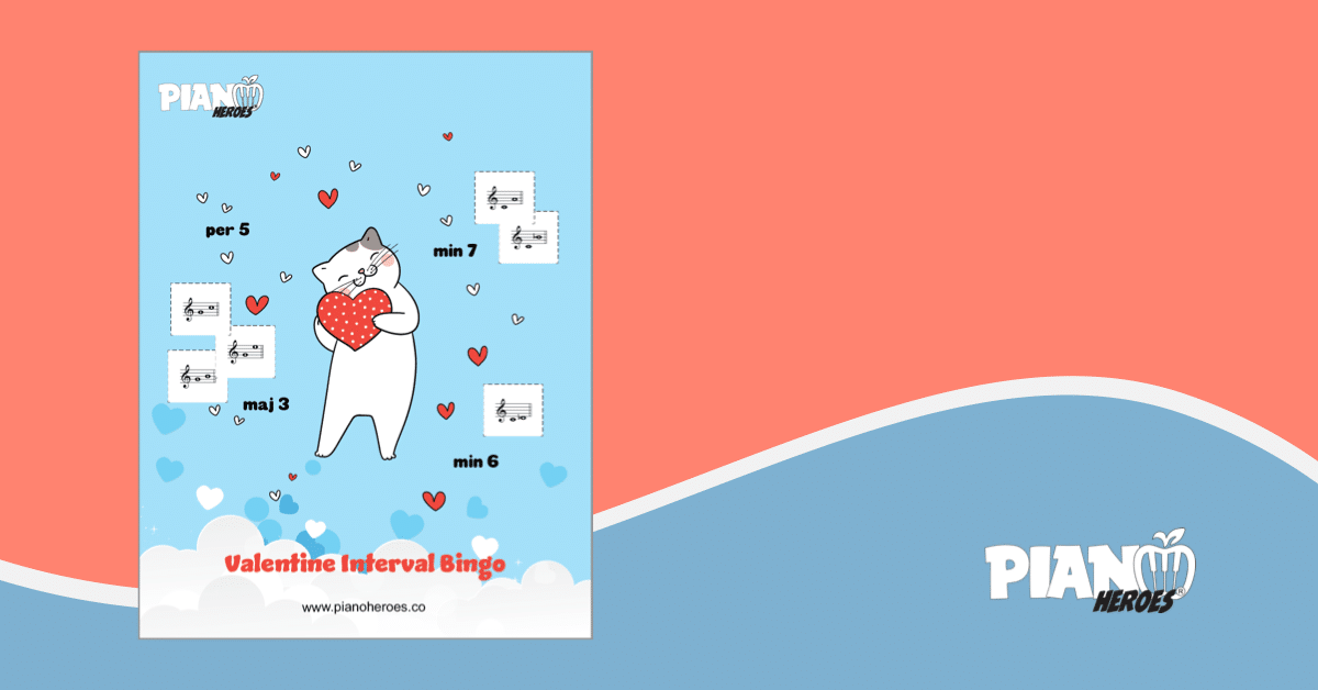 Valentine Interval Bingo - Piano Heroes