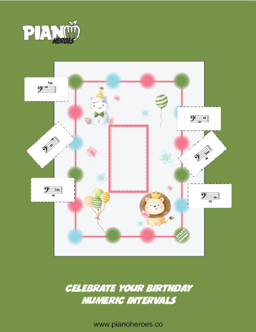 Celebrate Your Birthday Numeric Intervals - Piano Heroes
