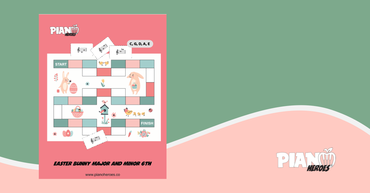 Easter Bunny Major and Minor 6th - Piano Heroes | Piano Teaching Resources