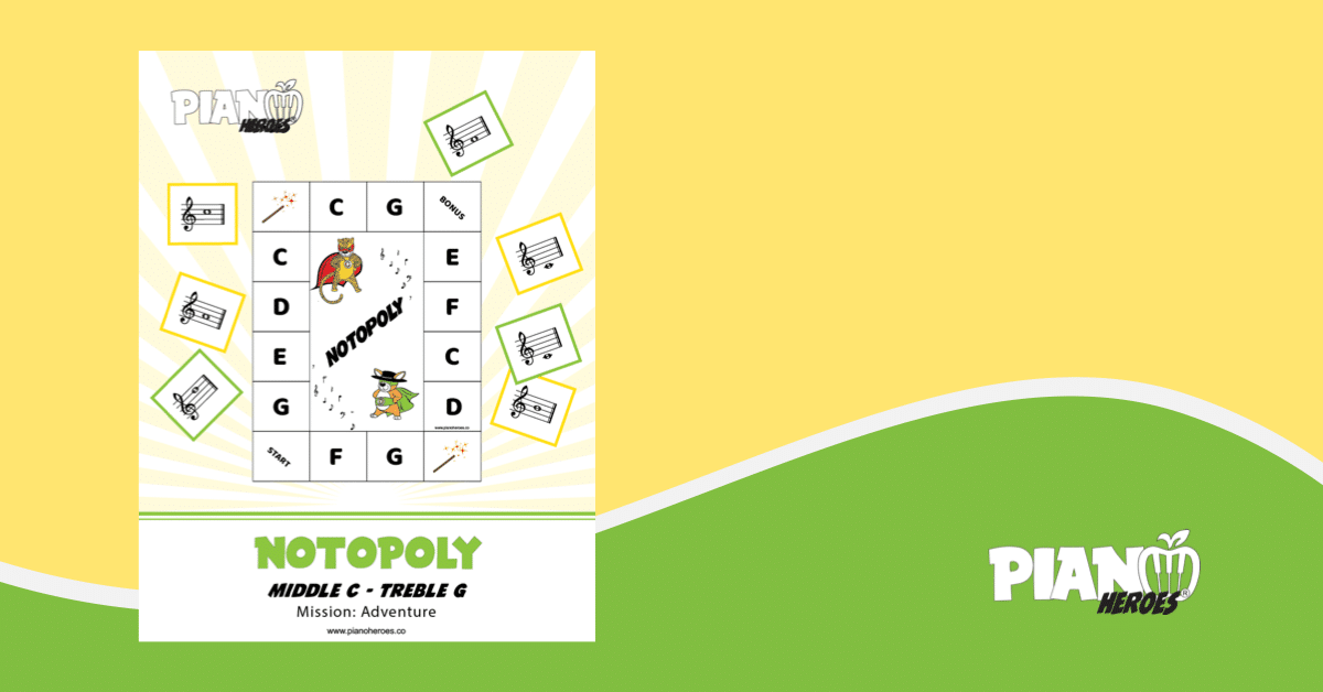Notopoly (Middle C – Treble G): Mission Adventure 🎹 - Piano Heroes ...
