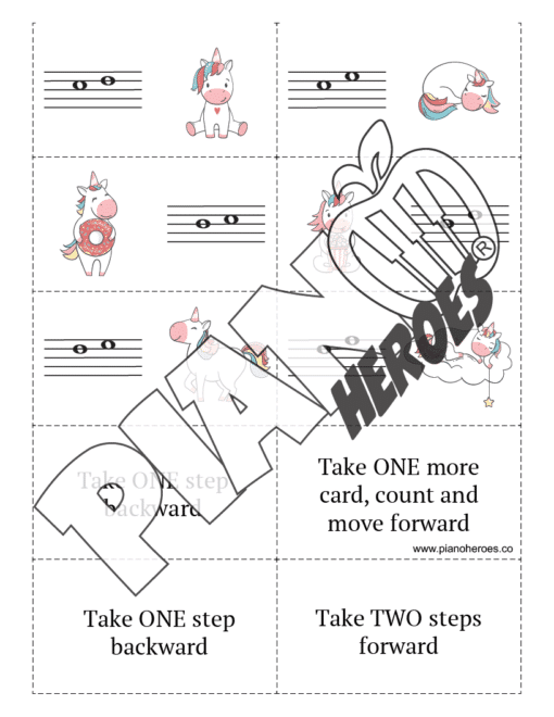 Unicorn Step, Skip, Repeat - Piano Heroes | Piano Teaching Resources