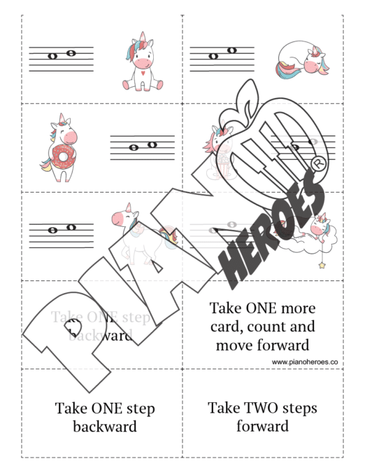 Unicorn Step, Skip, Repeat - Piano Heroes | Piano Teaching Resources