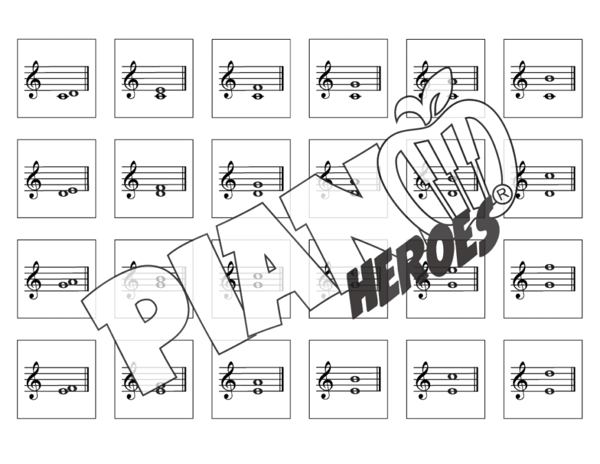 Sea Friends Interval Matching - Piano Heroes | Piano Teaching Resources