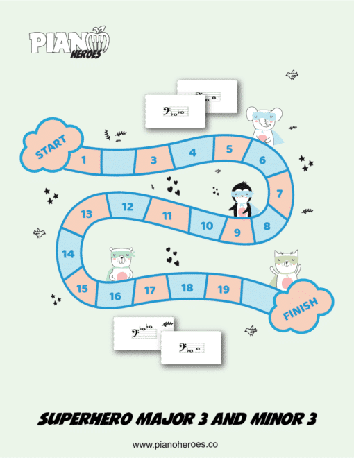 Superhero Major 3rd and Minor 3rd - Piano Heroes | Piano Teaching Resources