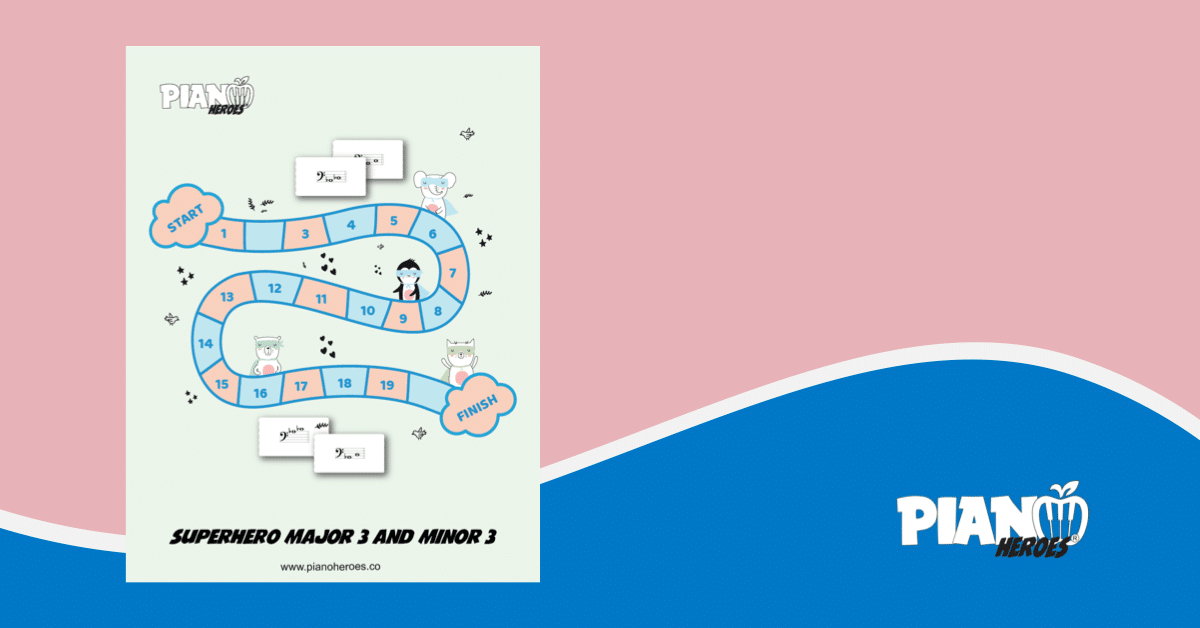 Superhero Major 3rd and Minor 3rd - Piano Heroes | Piano Teaching Resources